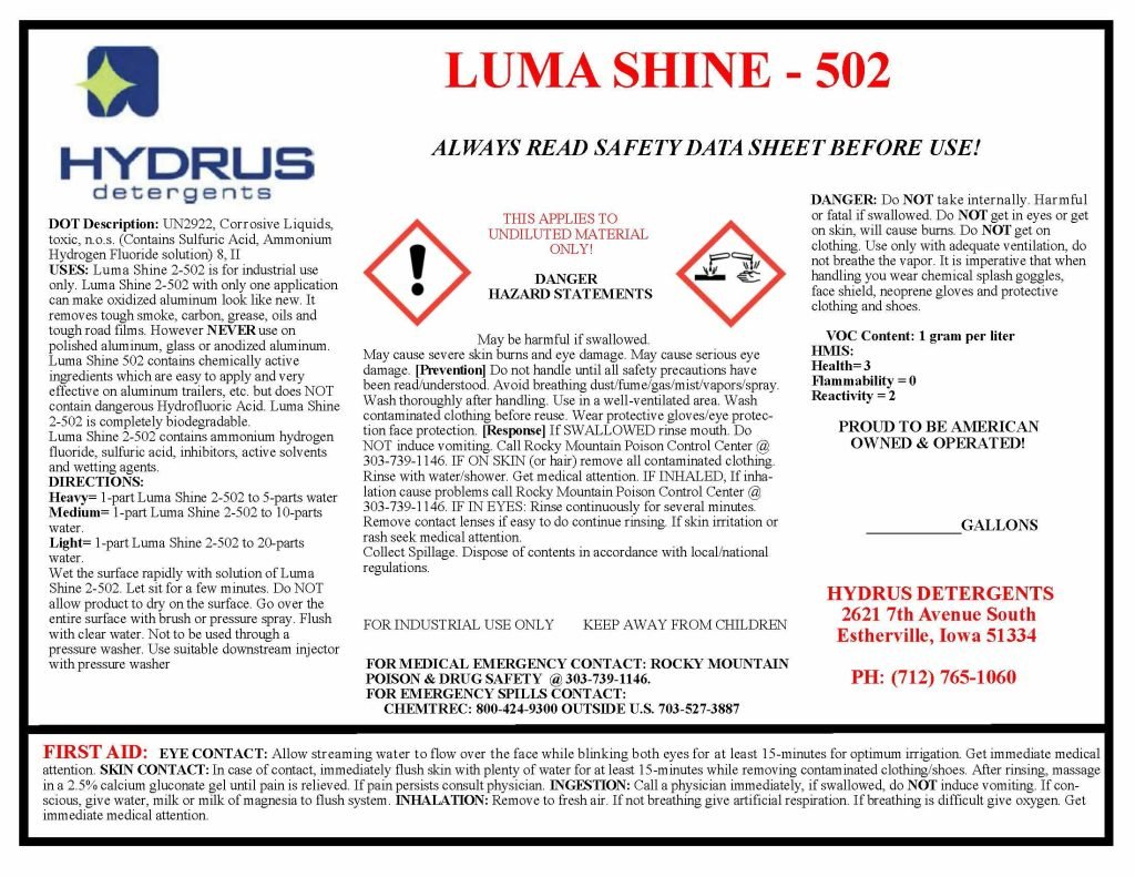 Luma Shine Concentrate - Wisconsin Steam